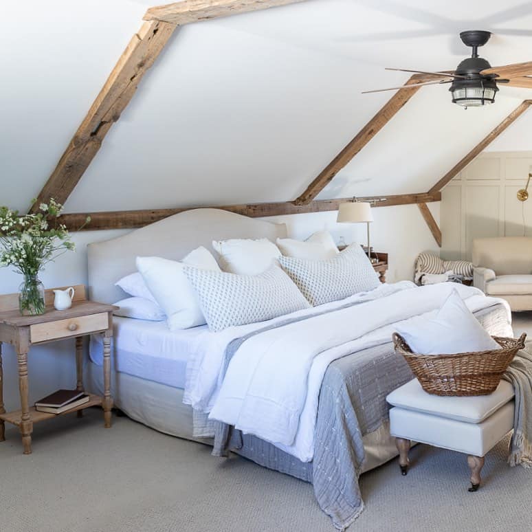 Slanted Ceiling Design With Wood Trim - Soul & Lane