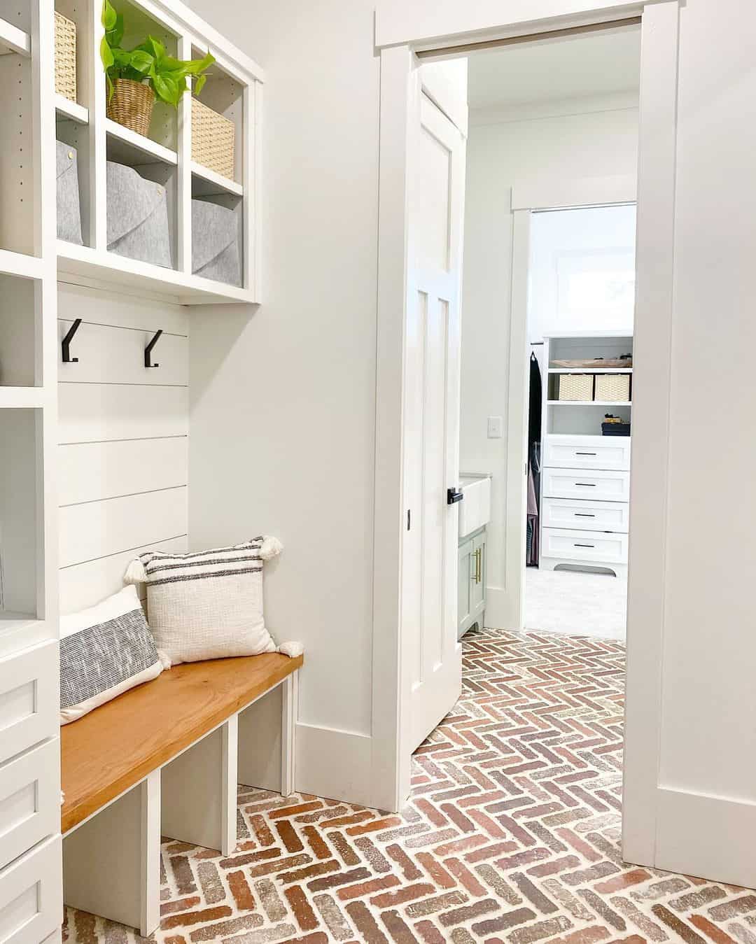 Small Mudroom Ideas With Cube Storage - Soul & Lane