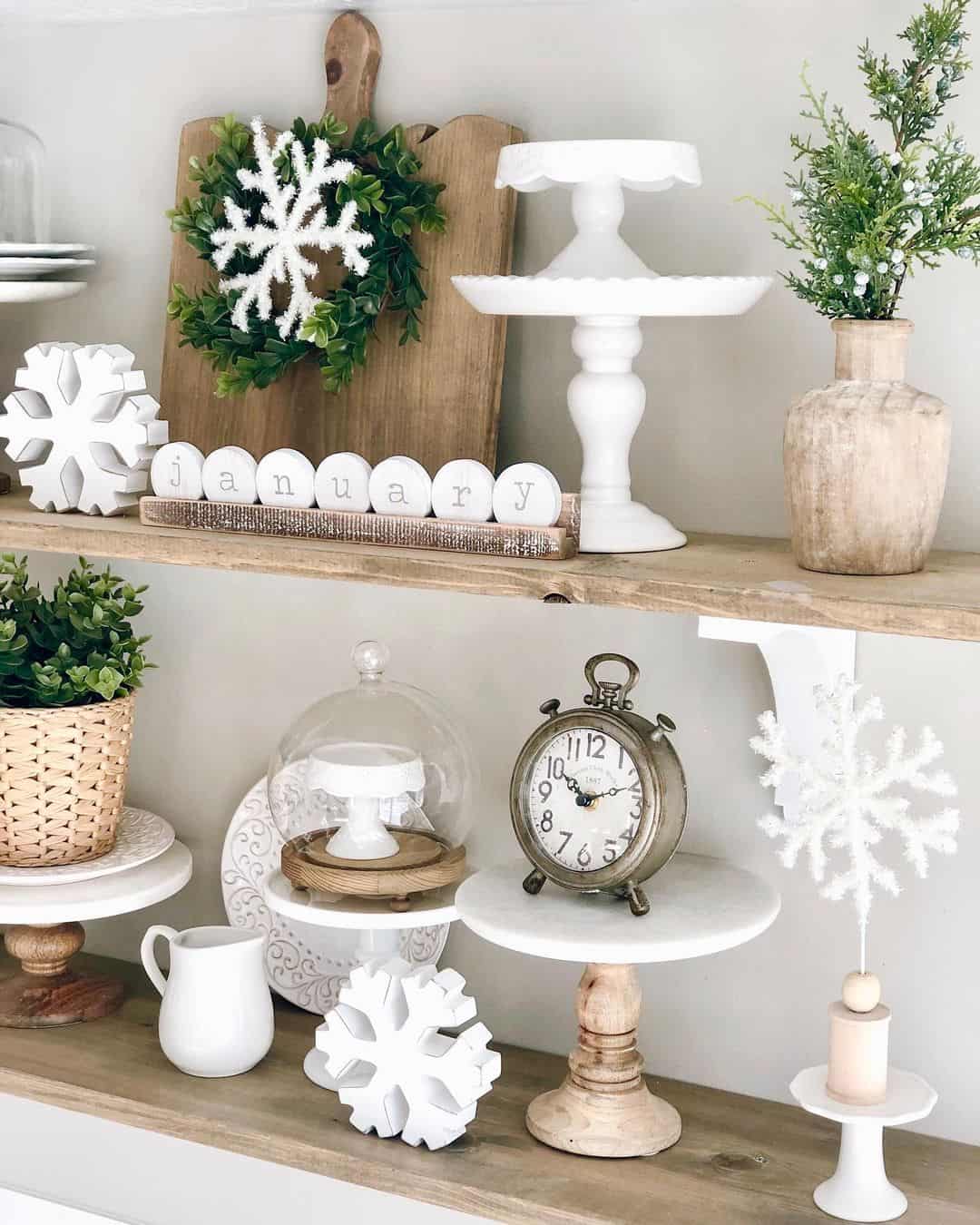Snowflake Floating Shelf Decorations - Soul & Lane