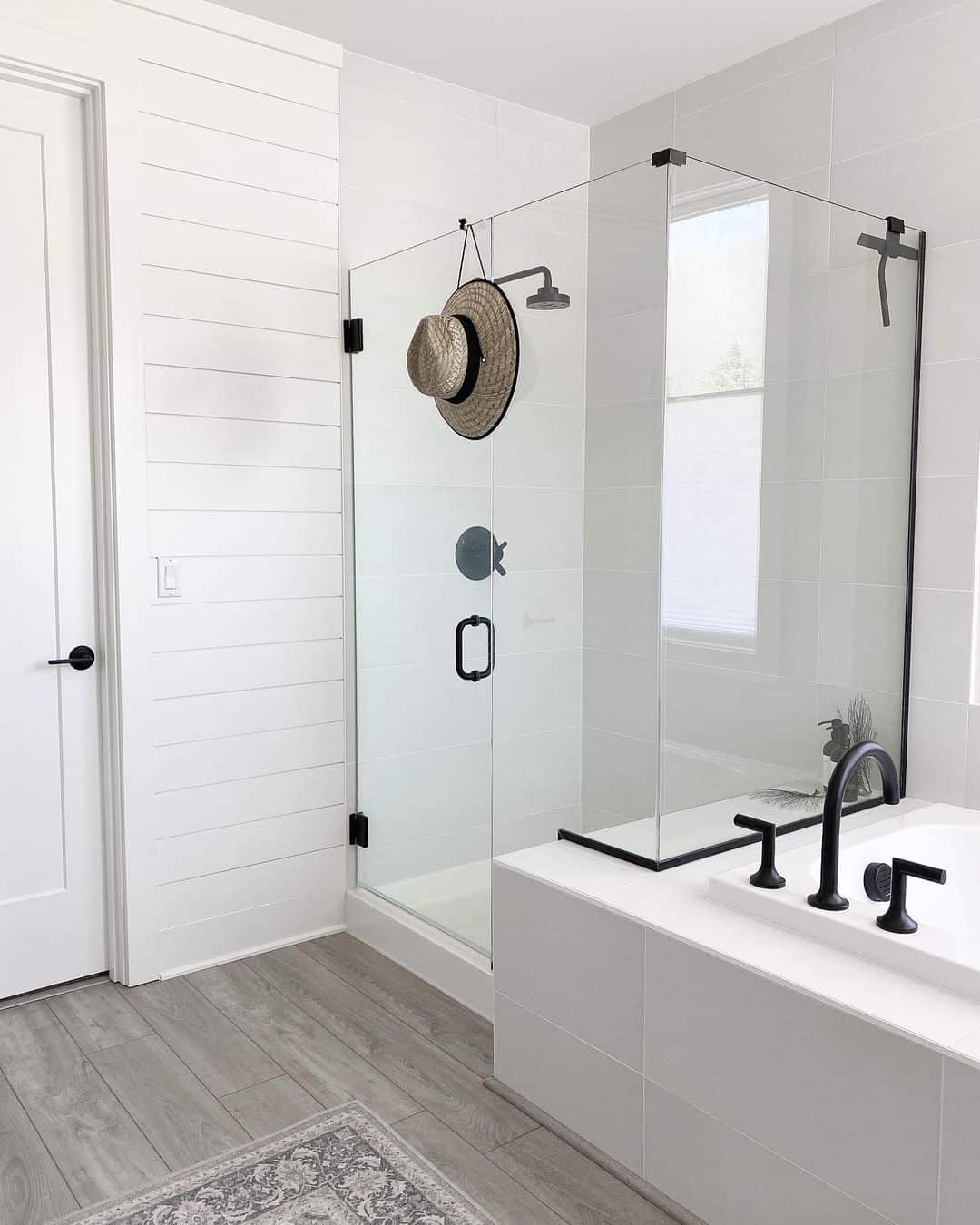 White Bathroom With Shiplap Walls - Soul & Lane