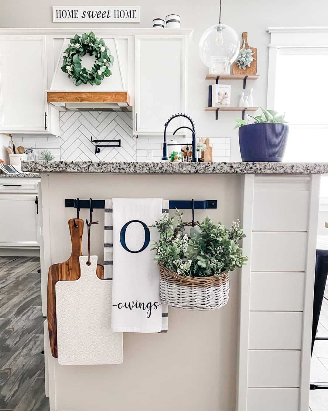 White Herringbone Accent Tiles With Black Pot Filler - Soul & Lane