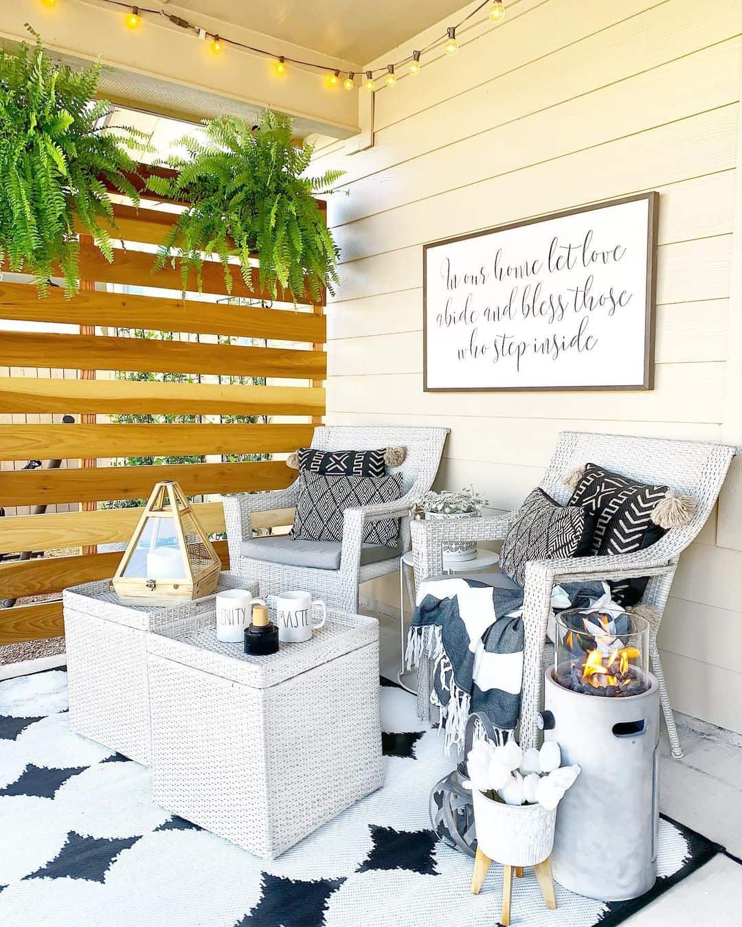 Back Porch With Privacy Walls - Soul & Lane