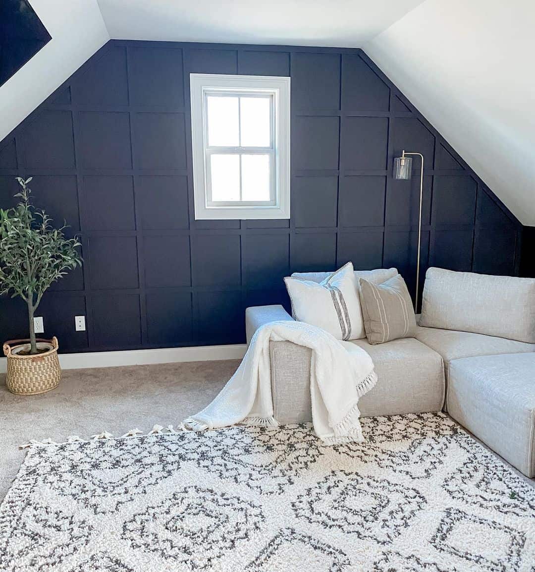 Black-Paneled Living Room Focal Wall - Soul & Lane