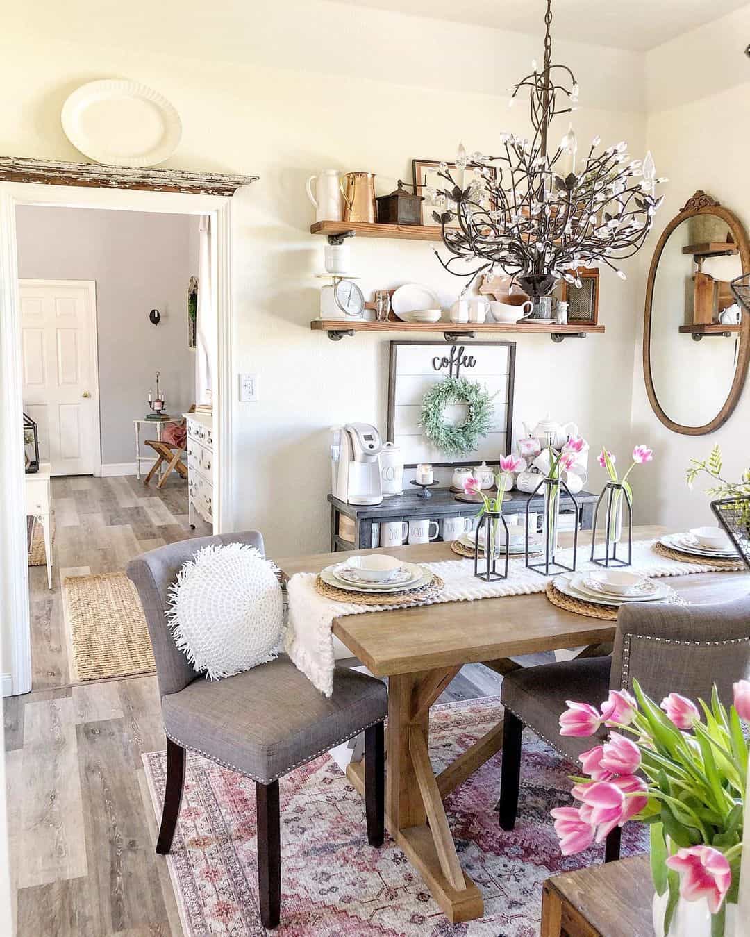 Coffee Station in Colorful Dining Room - Soul & Lane