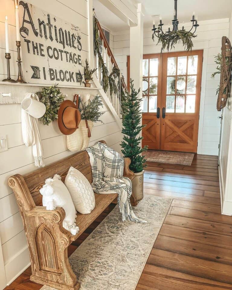 Dark-stained Oak Entryway Flooring Inspiration - Soul & Lane
