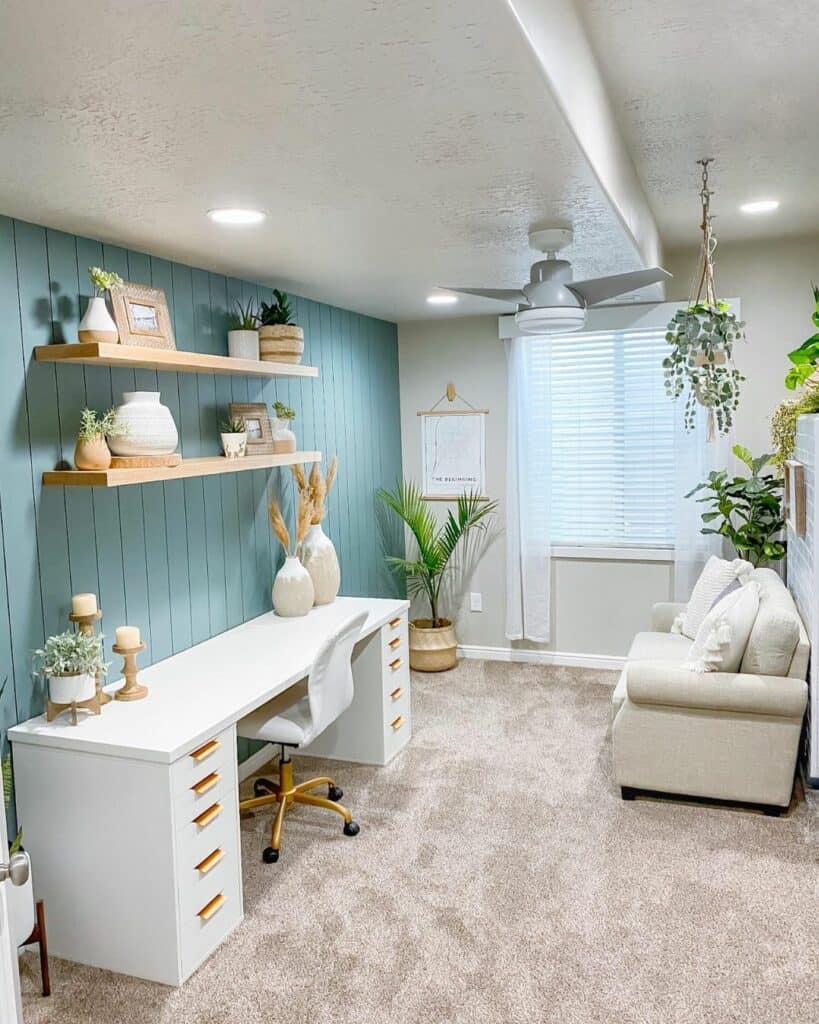 Earthy Modern Boho Office - Soul & Lane