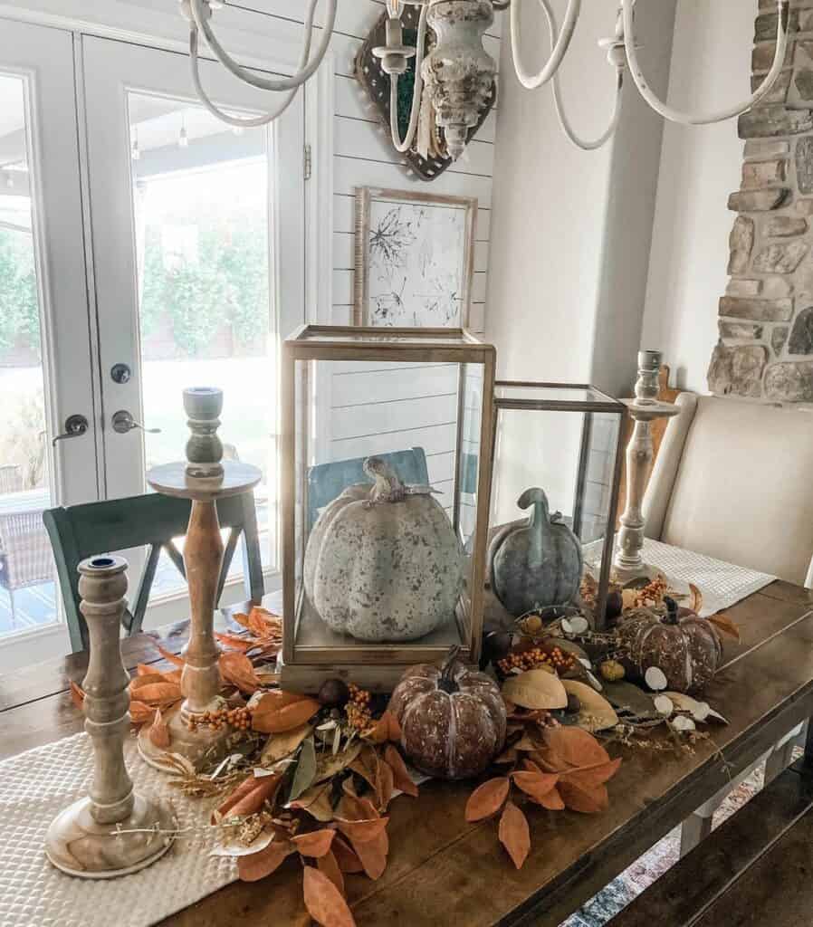 Fall Lantern Centerpieces With Pumpkin Accents - Soul & Lane