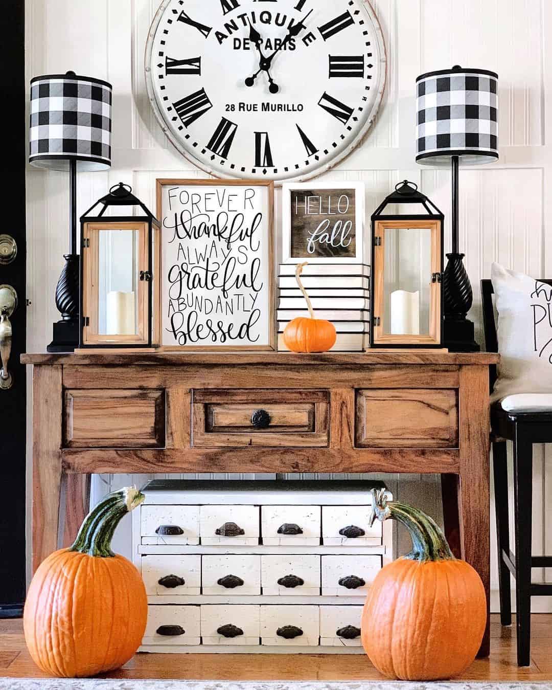 Fall Lantern Decorating Ideas With Buffalo Plaid Accents - Soul & Lane