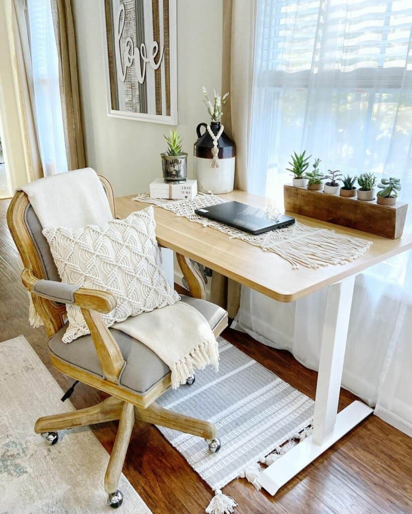 Gray and Beige Office With Modern Décor - Soul & Lane