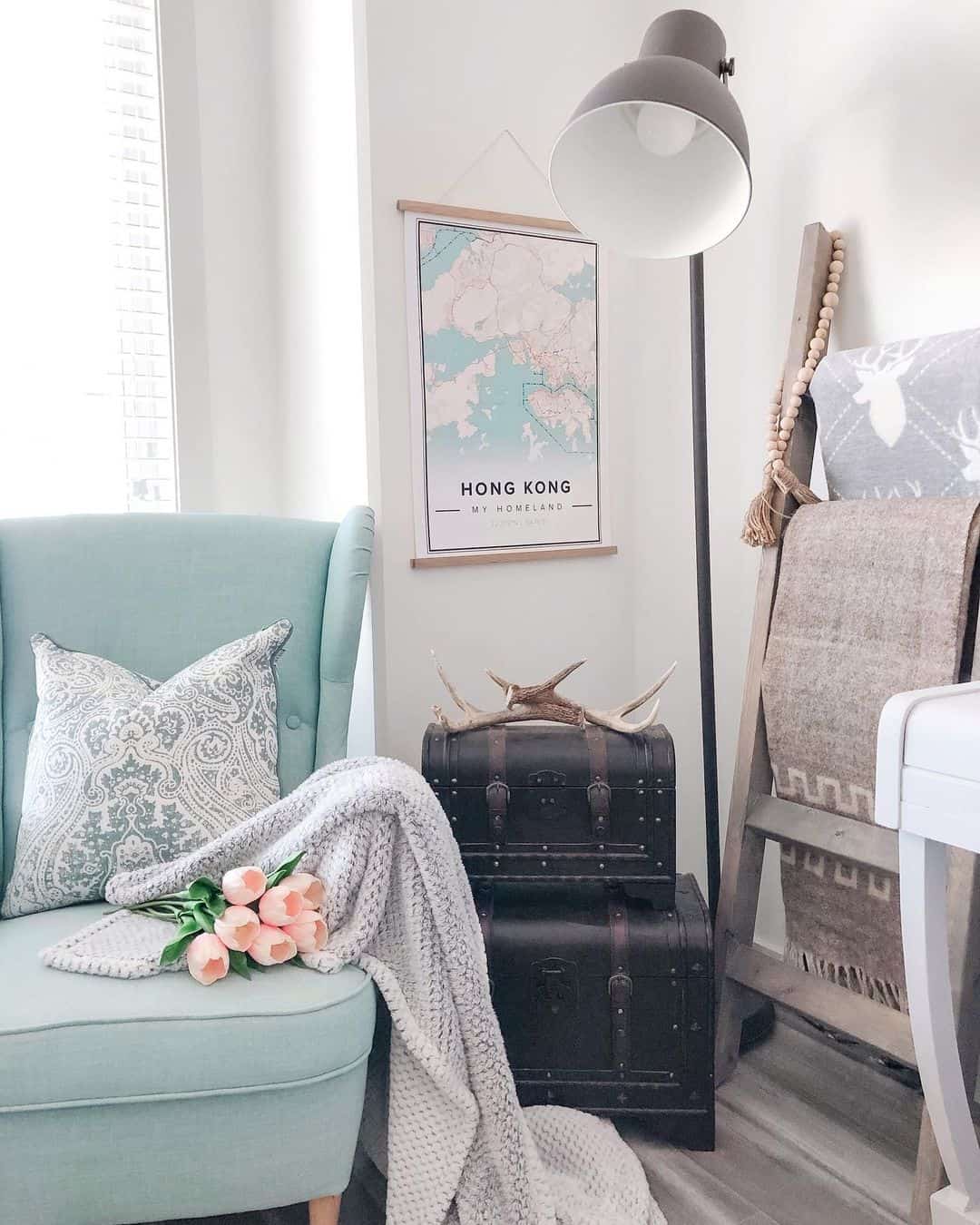 Map Poster in Lounge Nook - Soul & Lane