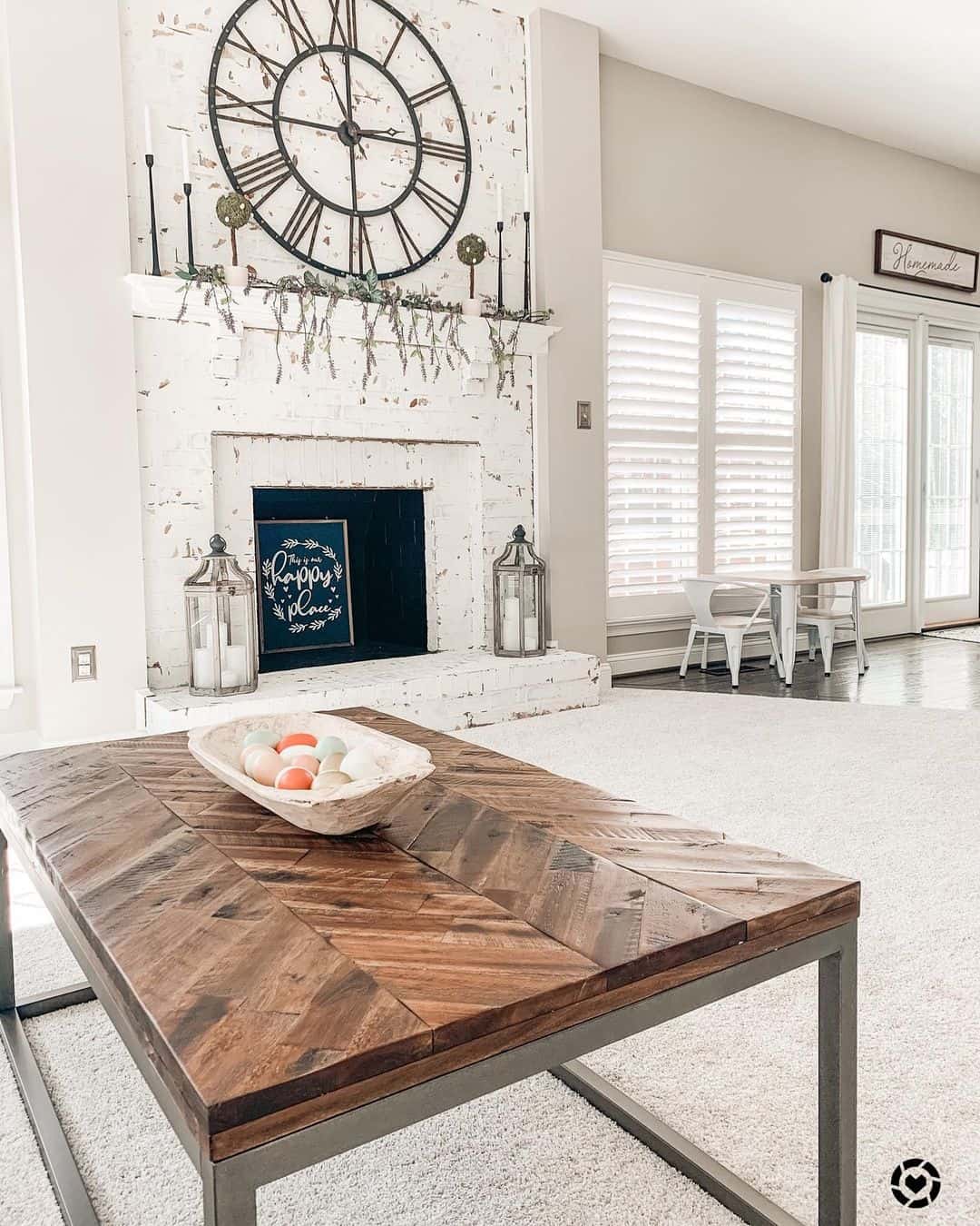 Minimalist Décor for a Rustic White Fireplace - Soul & Lane