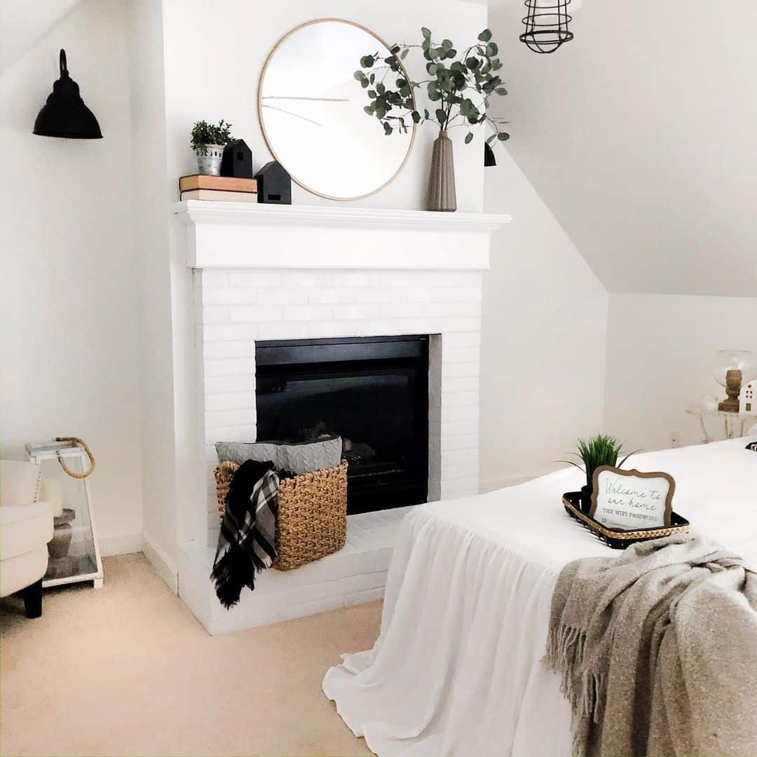 Modern and Organic Décor on a White Mantel - Soul & Lane