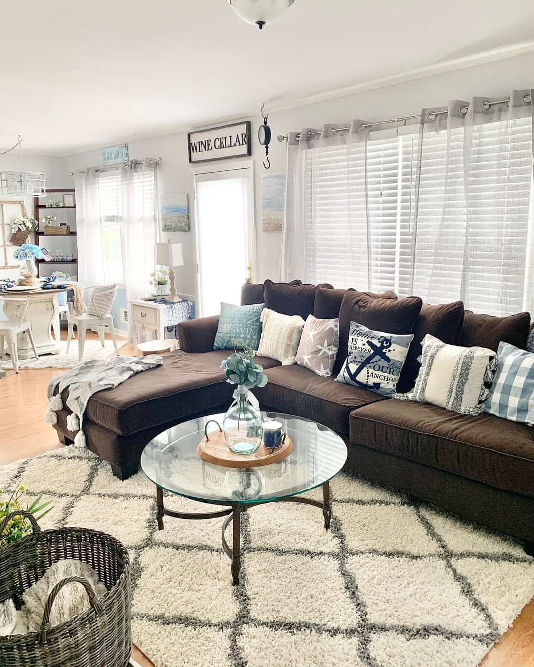 Decorating Living Room With Dark Brown Couches | Cabinets Matttroy