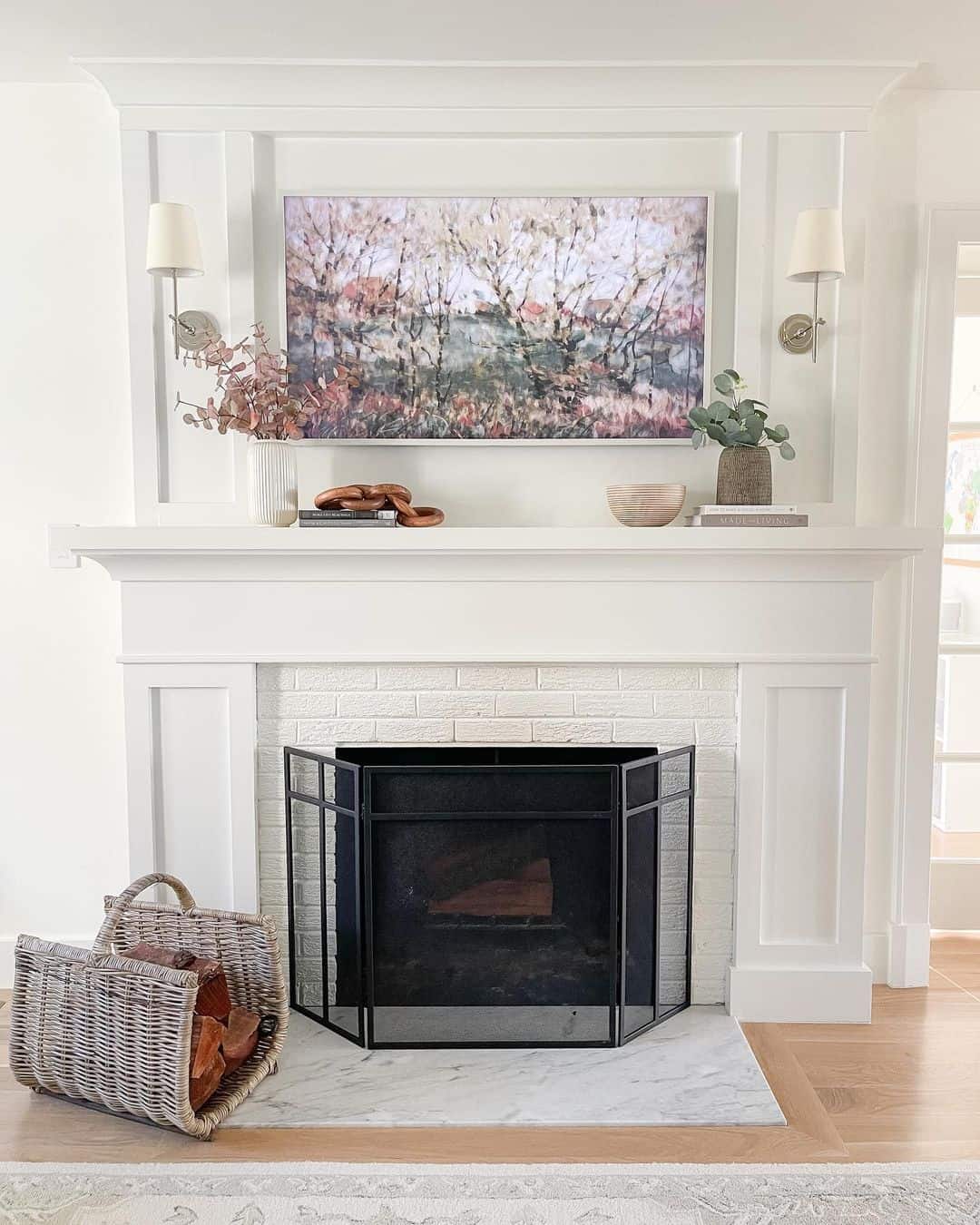 Neutral-styled Living Room With a Fireplace - Soul & Lane