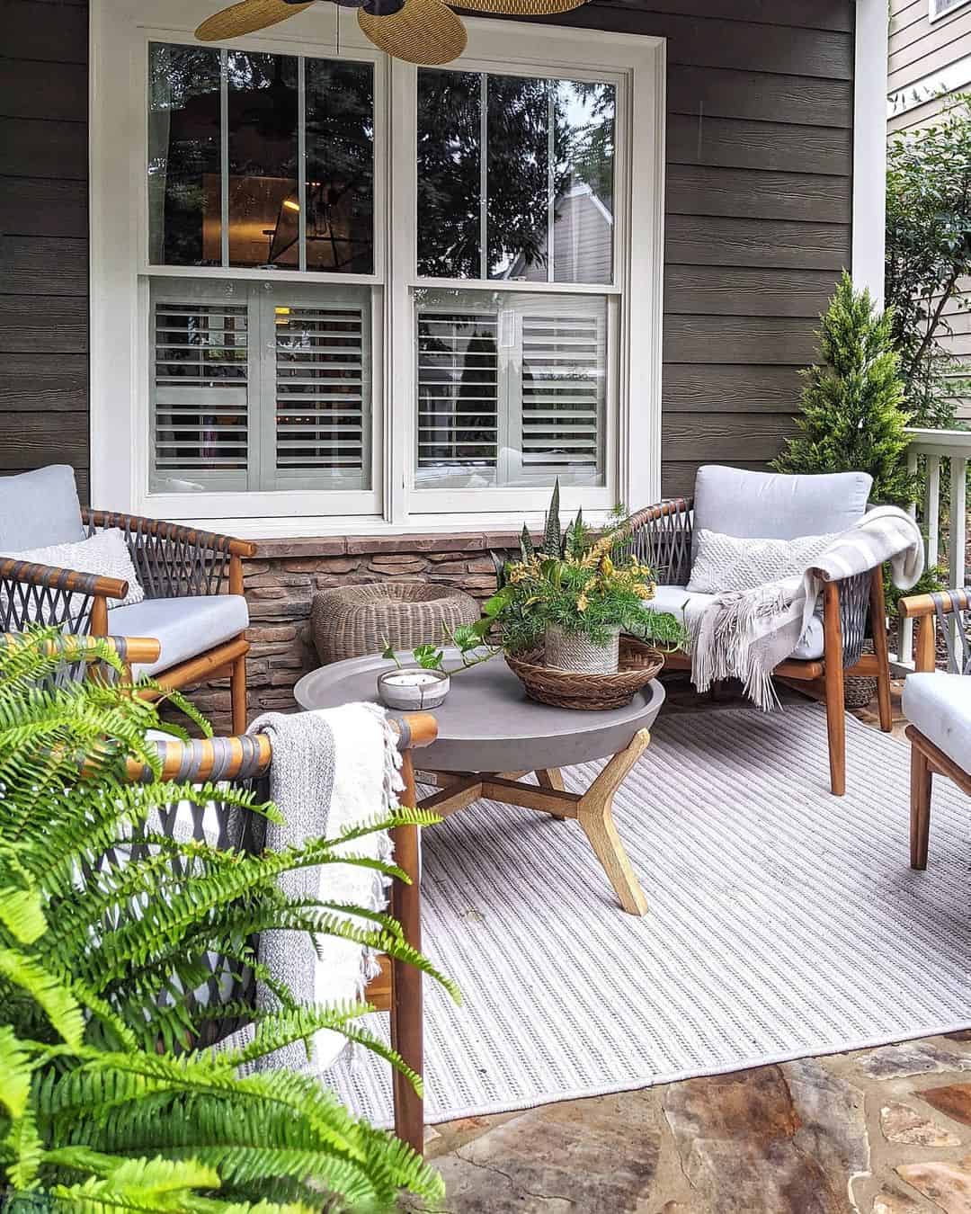 Outdoor Seating Area on a Porch - Soul & Lane
