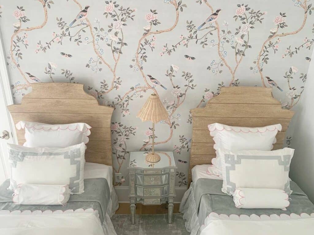 Sweet Modern Farmhouse With Floral Wallpaper - Soul & Lane