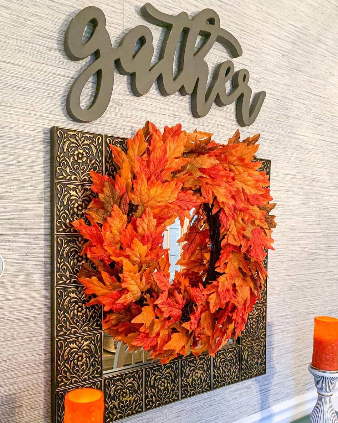 Vivid Autumn Wreath Layout Ideas - Soul & Lane