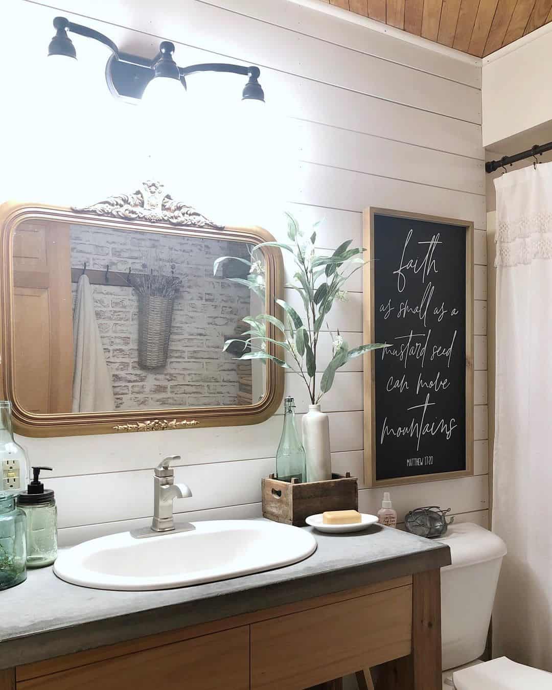 17 Basement Bathroom Ideas To Add Warmth and Color