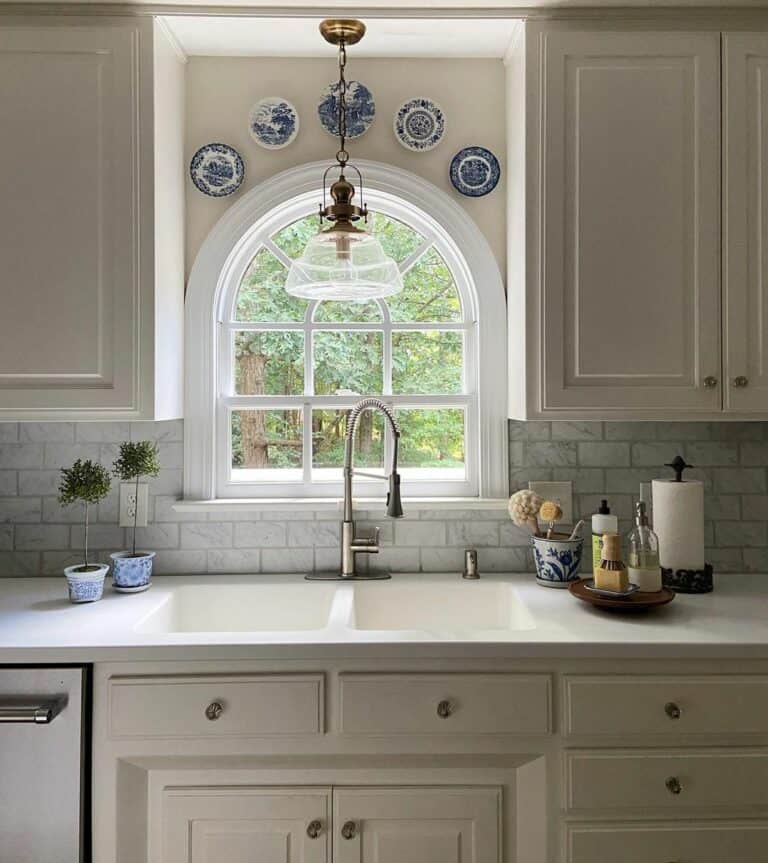 Charming White Kitchen With Antique Accents - Soul & Lane