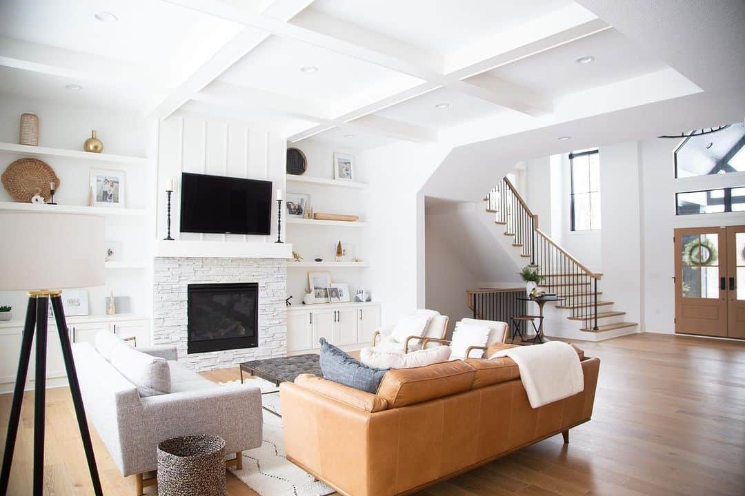 13 Living Room Coffered Ceiling Designs for an Upscale Look