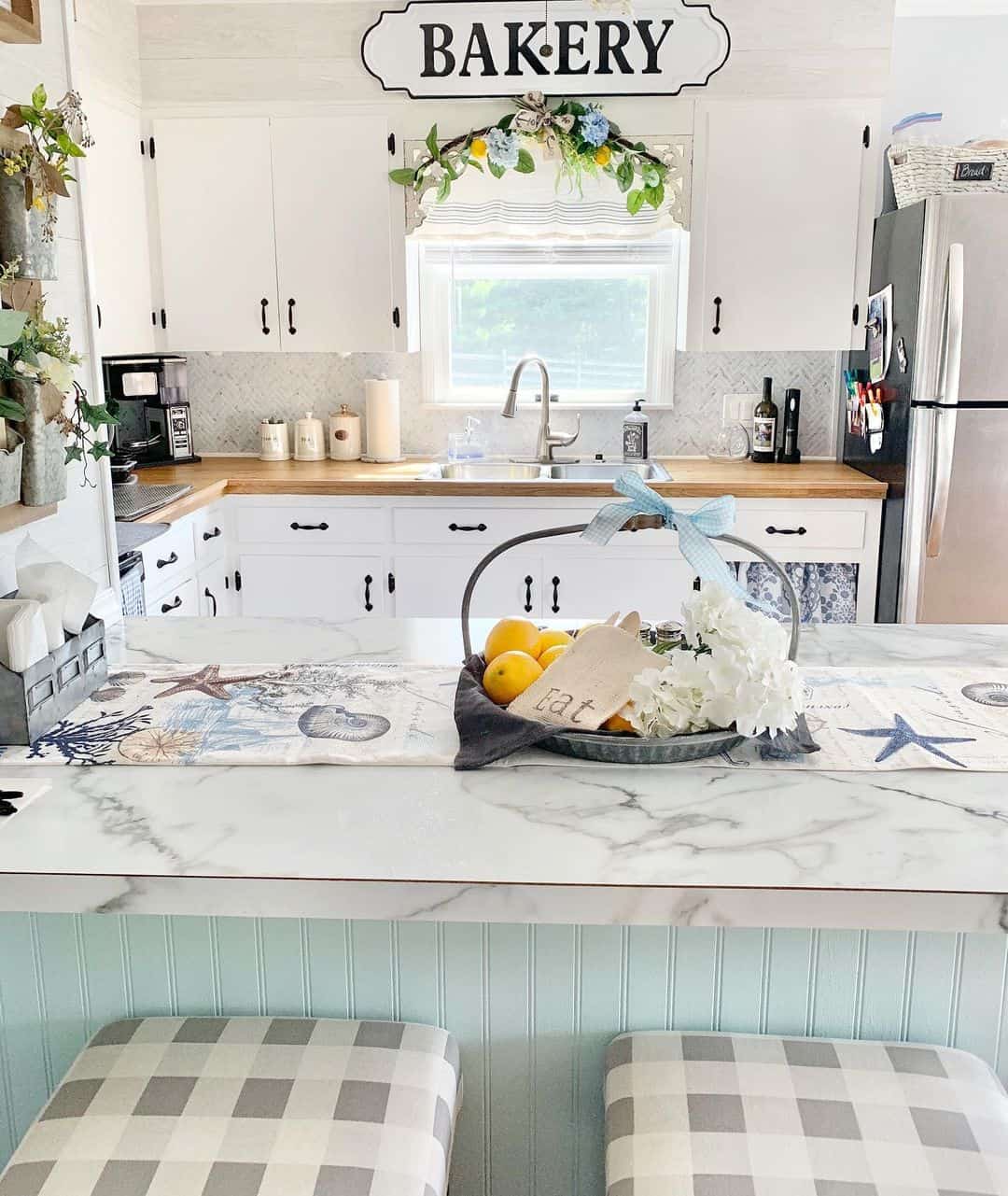 Coastal Farmhouse Kitchen With Butcher Block Counters - Soul & Lane