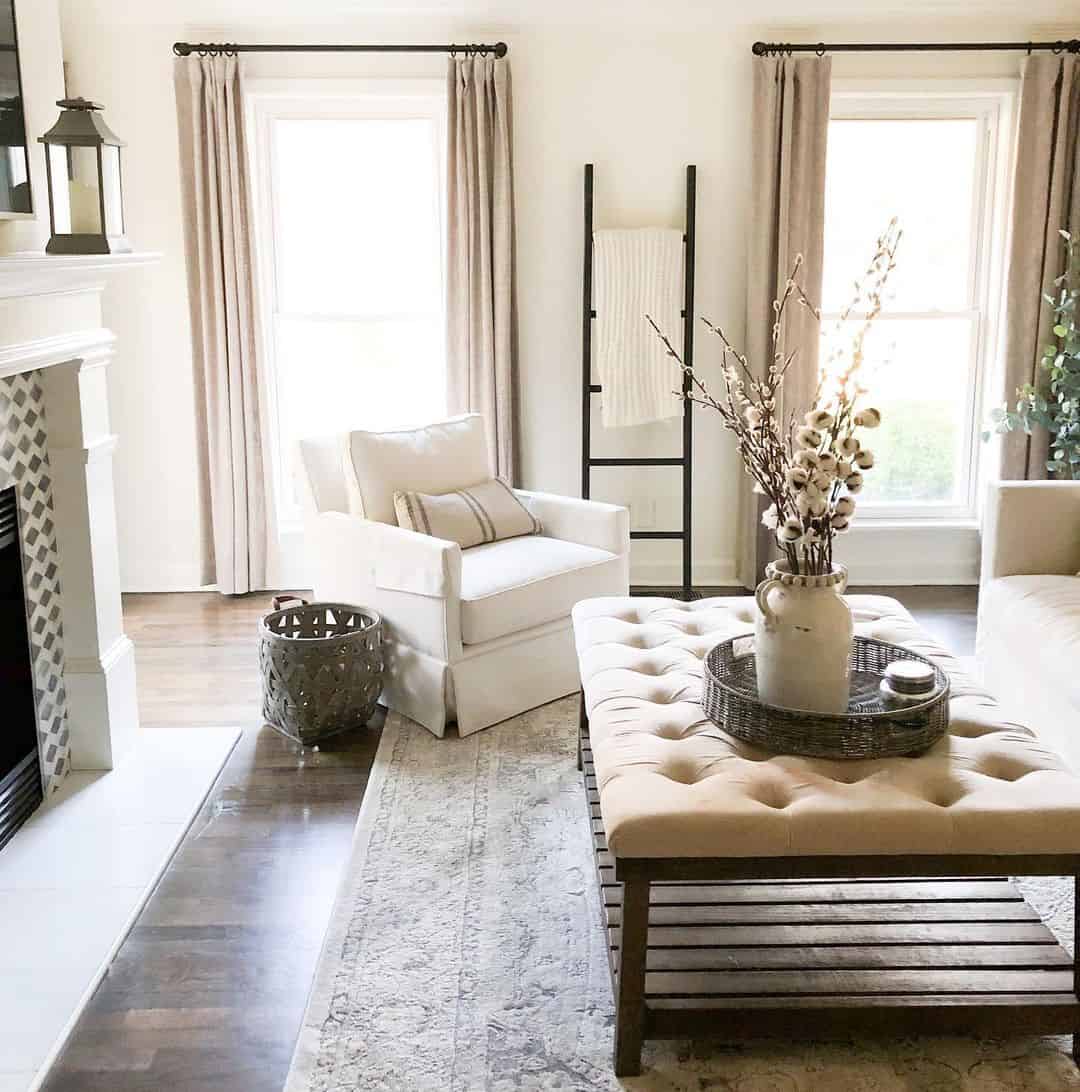 Tufted Beige Living Room