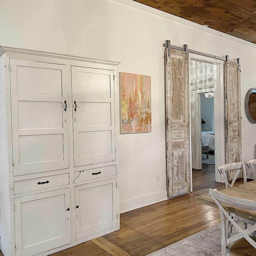 Distressed Kitchen Doors on a Metal Track - Soul & Lane