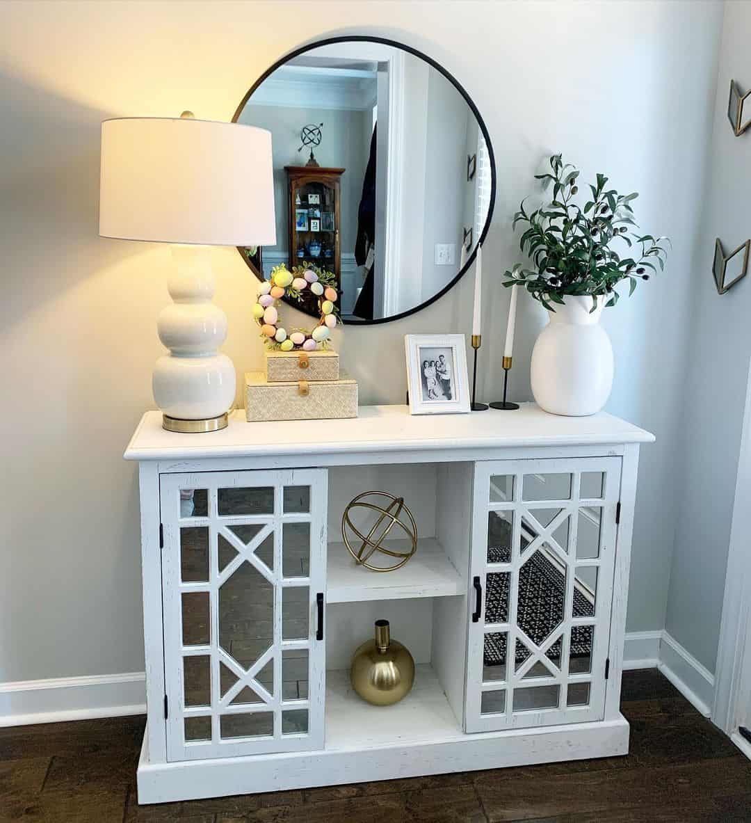 Entryway With White Farmhouse Sideboard - Soul & Lane
