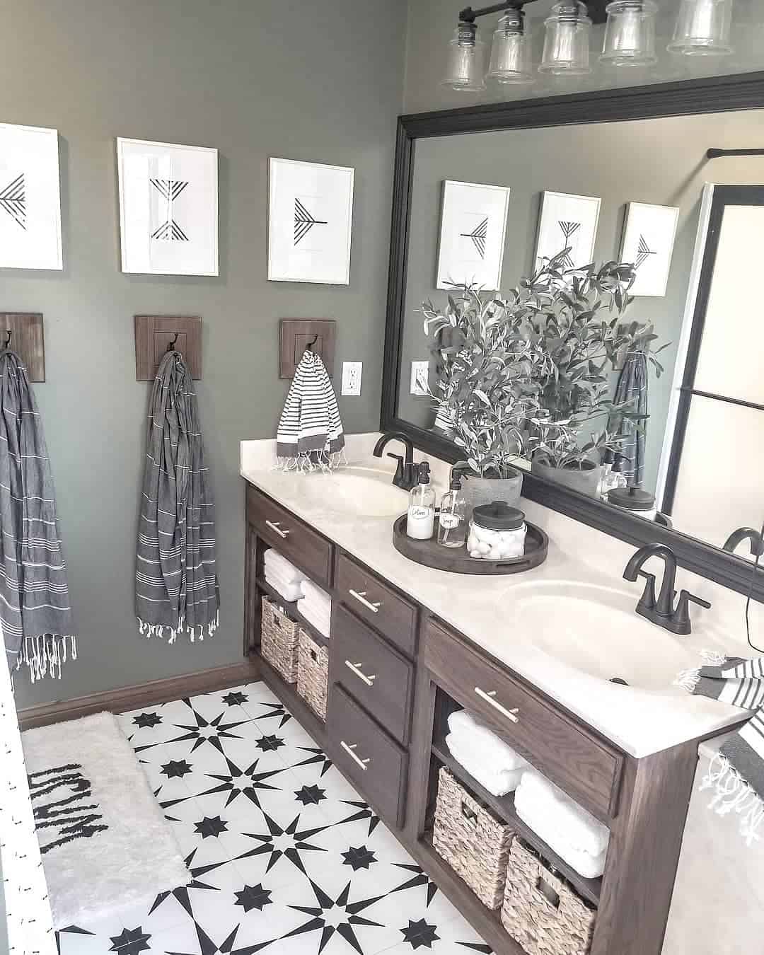 Farmhouse Bathroom With Geometric Accents - Soul & Lane