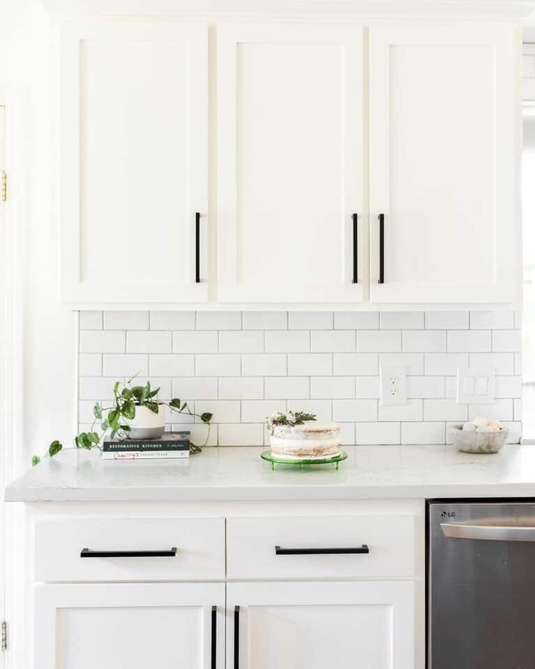 Farmhouse White Kitchen Cabinets With Black Hardware - Soul & Lane