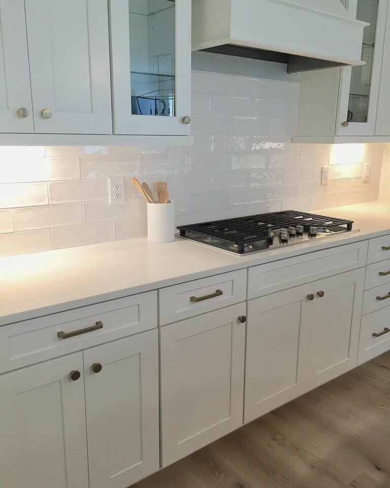 Glossy White Subway Tile Backsplash - Soul & Lane