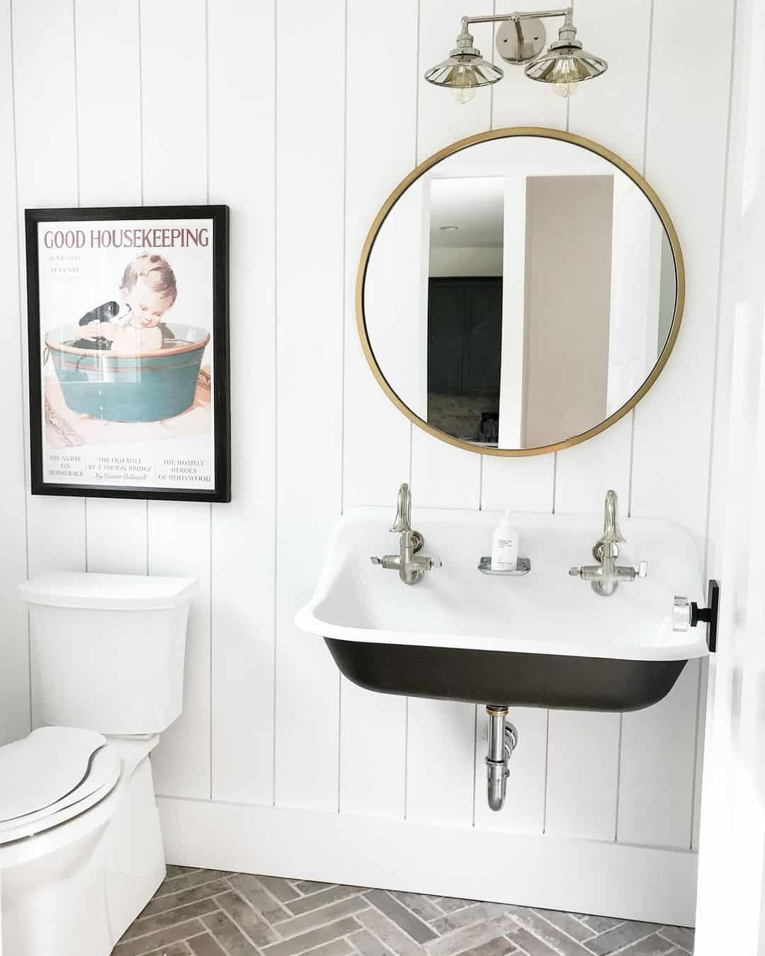 Kohler Brockway Sink and Vintage Wall Poster - Soul & Lane