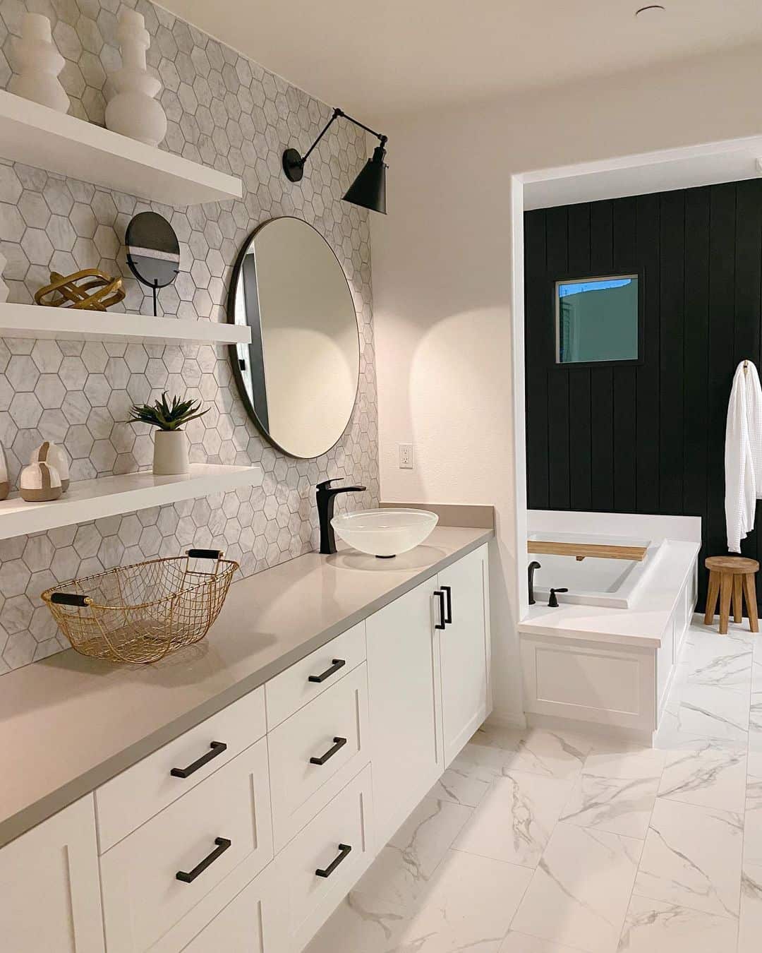 Master Bathroom With Sunken Soaking Tub - Soul & Lane