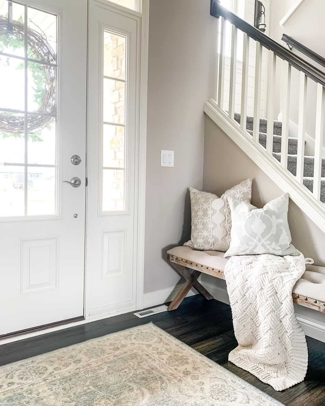Modern Farmhouse Entryway With Vintage Rug - Soul & Lane
