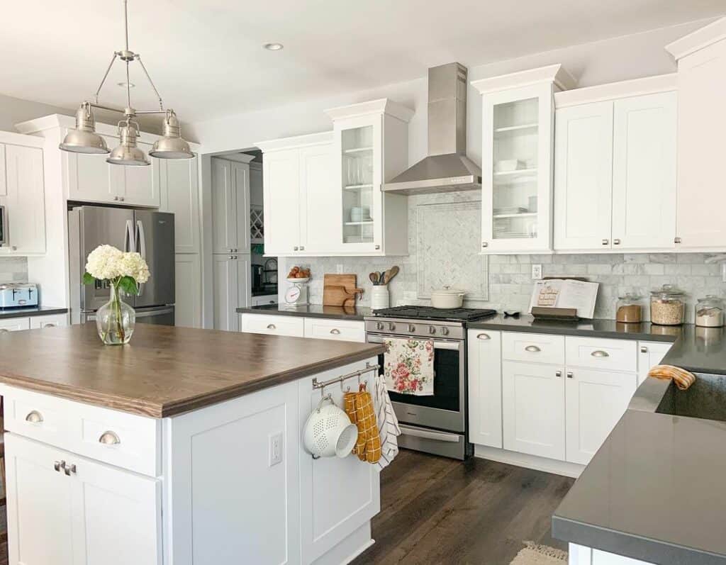 Modern Farmhouse Kitchen With White Cabinets - Soul & Lane