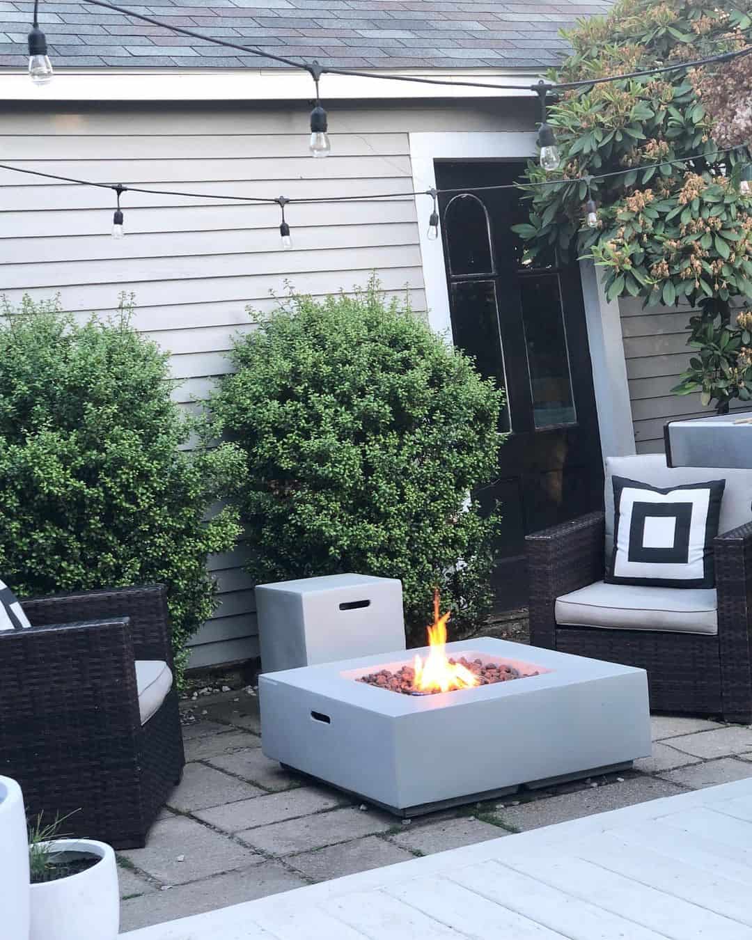 Modern, Square White Firepit - Soul & Lane