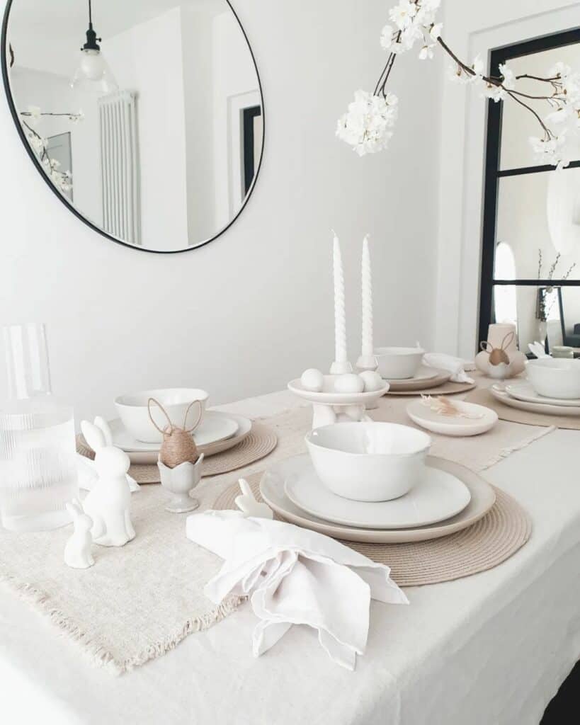 Neutral Easter Dining Table Décor - Soul & Lane