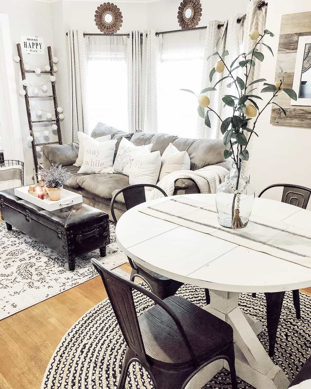 Neutral Living Room with Gray and White Design - Soul & Lane