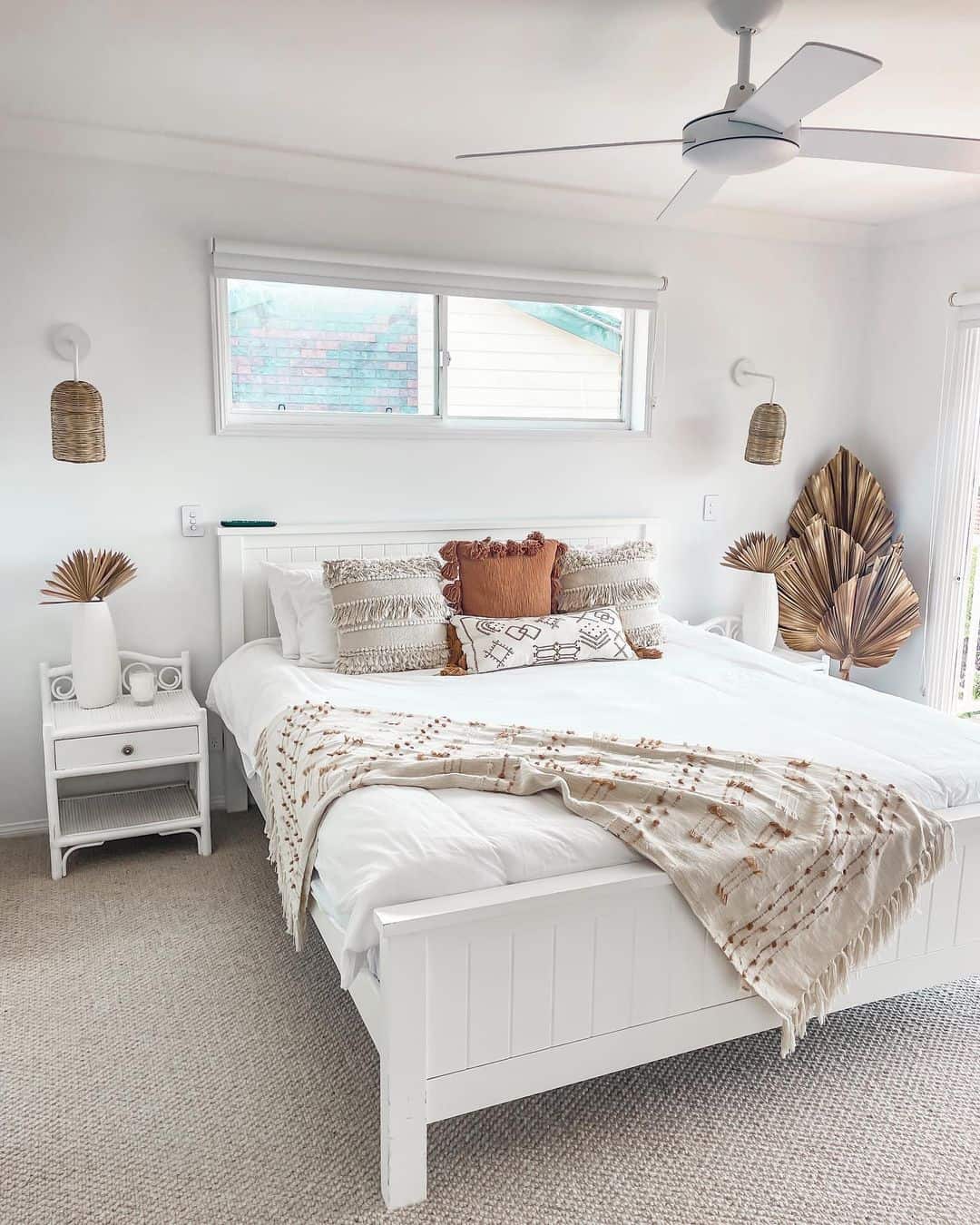 Platform Bedframe in Boho-style Bedroom - Soul & Lane