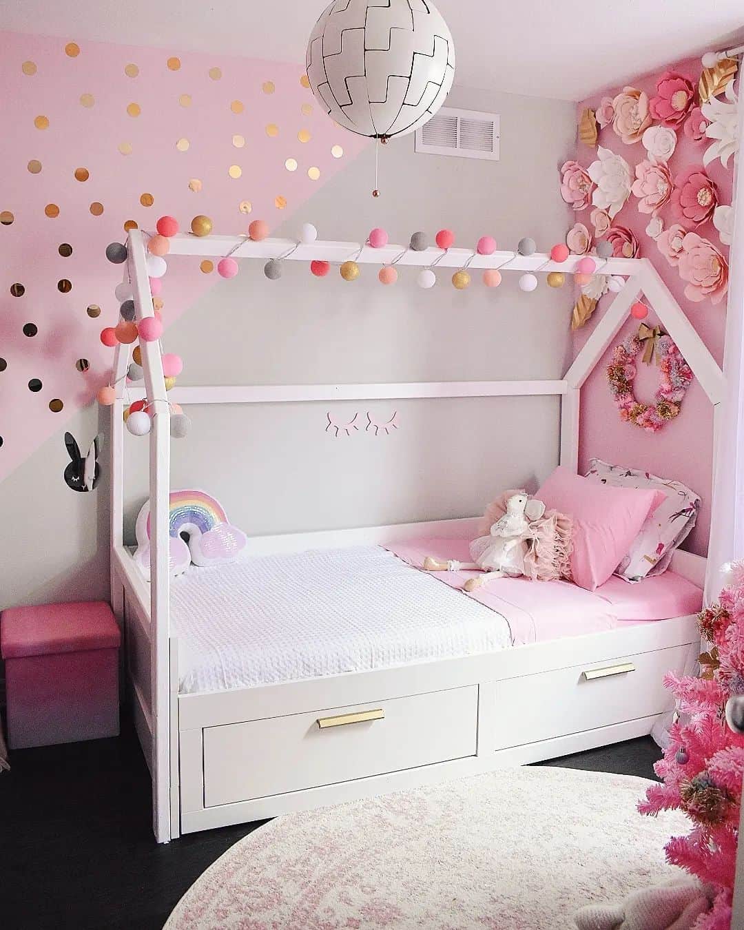 Playful Kid's Room With Bright Pink Walls - Soul & Lane