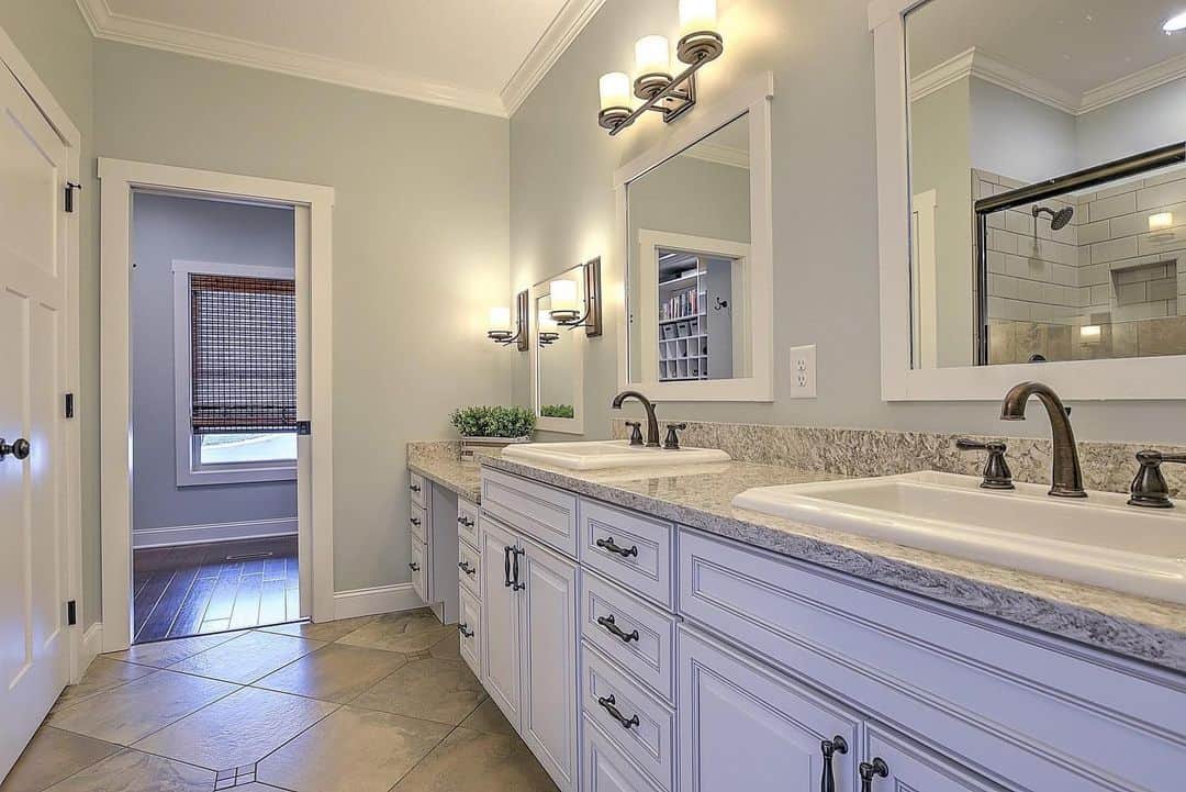 Sea Salt Paint and Quartz Countertops - Soul & Lane