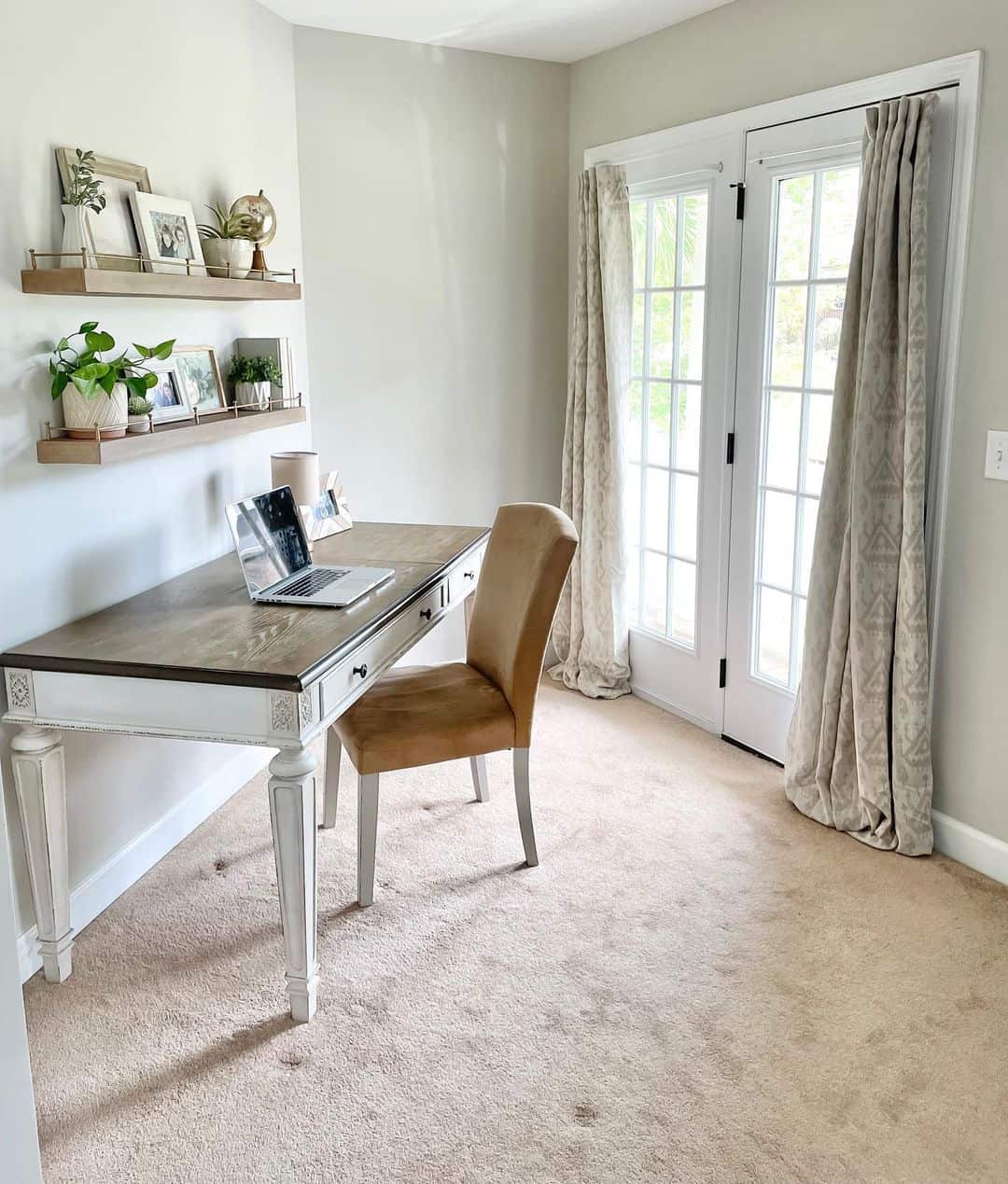 Small Gray Farmhouse Office Idea - Soul & Lane