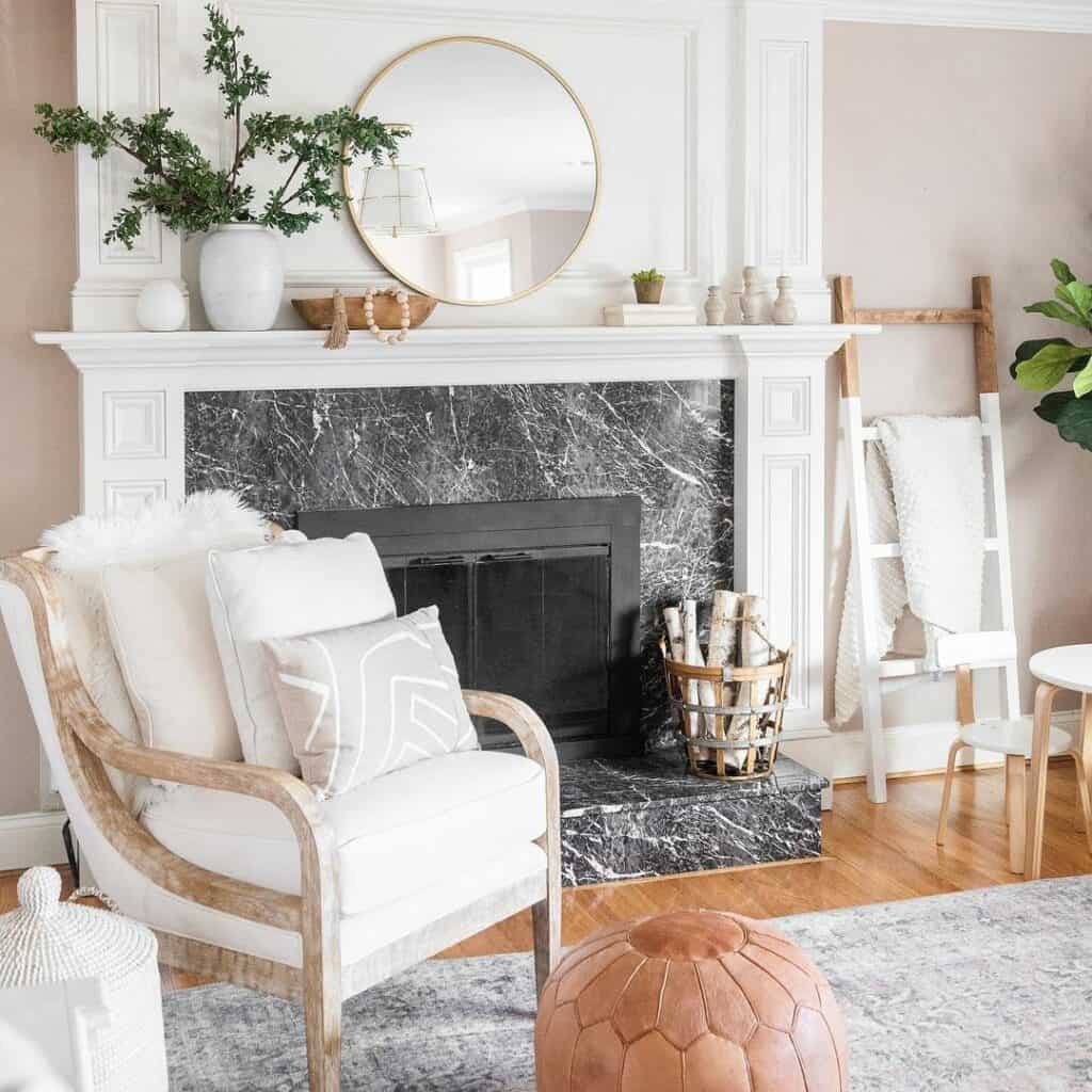 Sophisticated White and Gold Boho Living Room - Soul & Lane