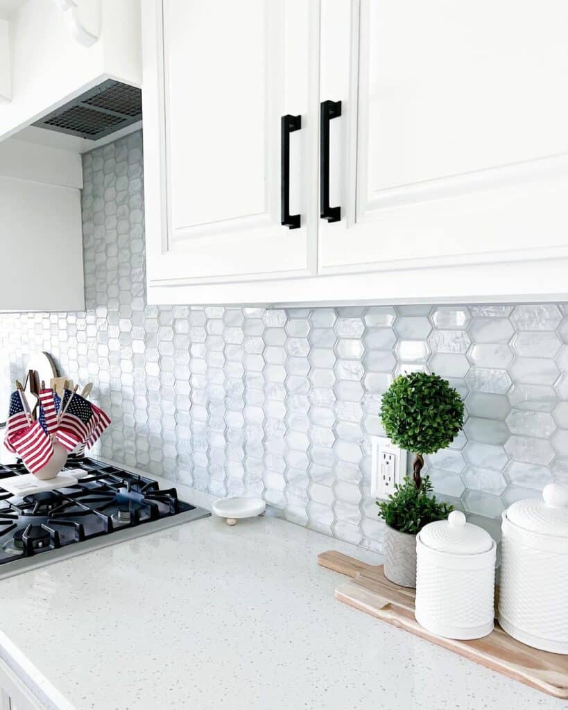 Southern, Country-style White Kitchen With Patriotic Accents - Soul & Lane