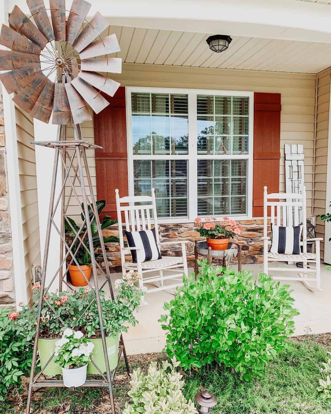 Spring Front Porch With Bronze Windmill - Soul & Lane