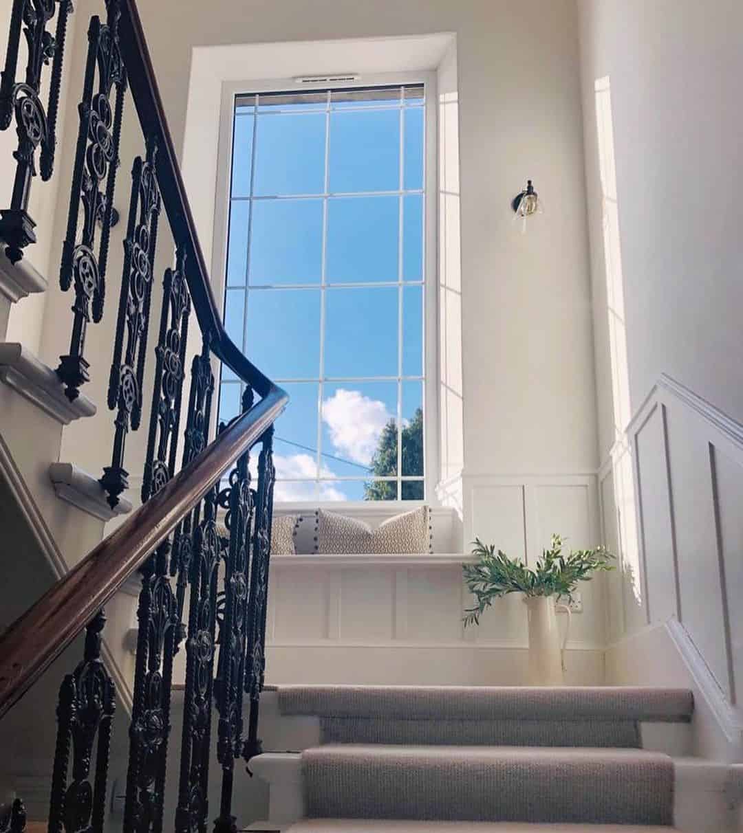 Staircase Landing With a Window Bench - Soul & Lane