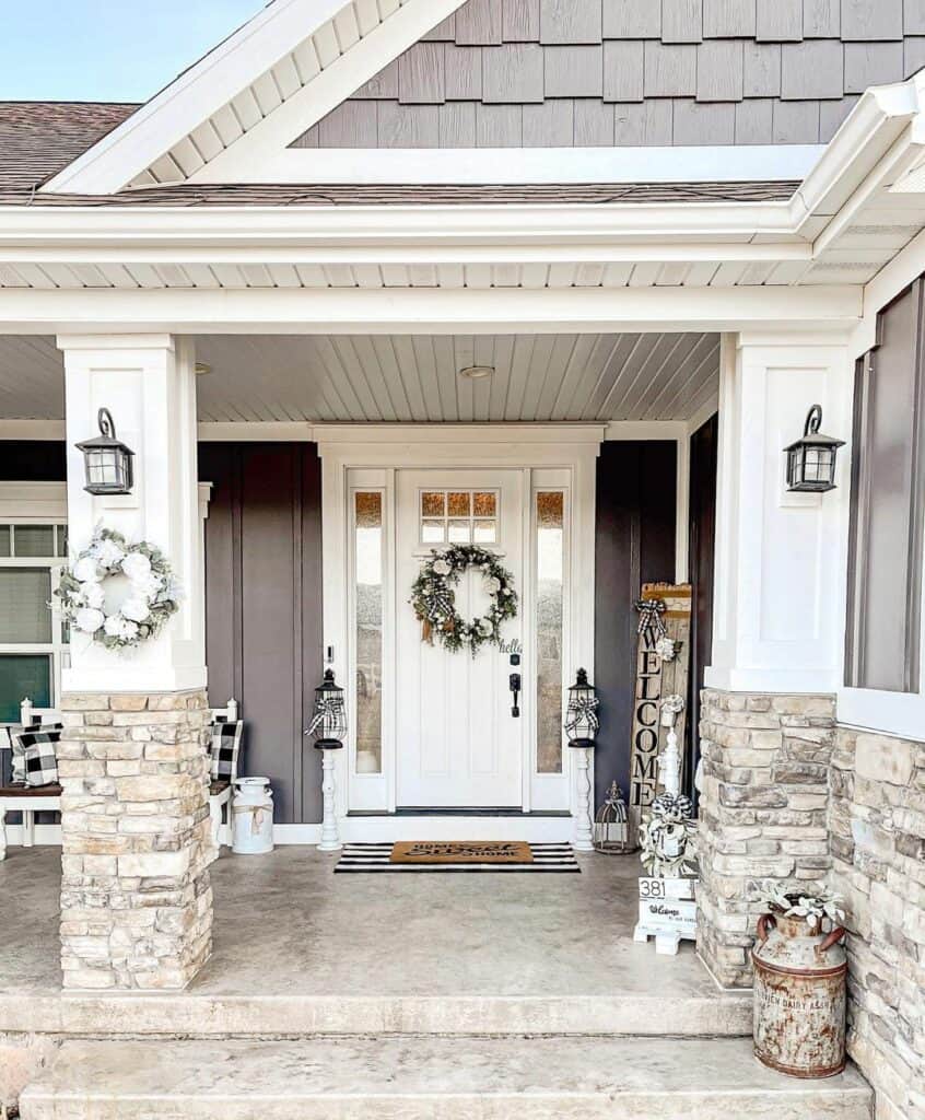 Traditional Farmhouse Front Porch Décor Ideas - Soul & Lane