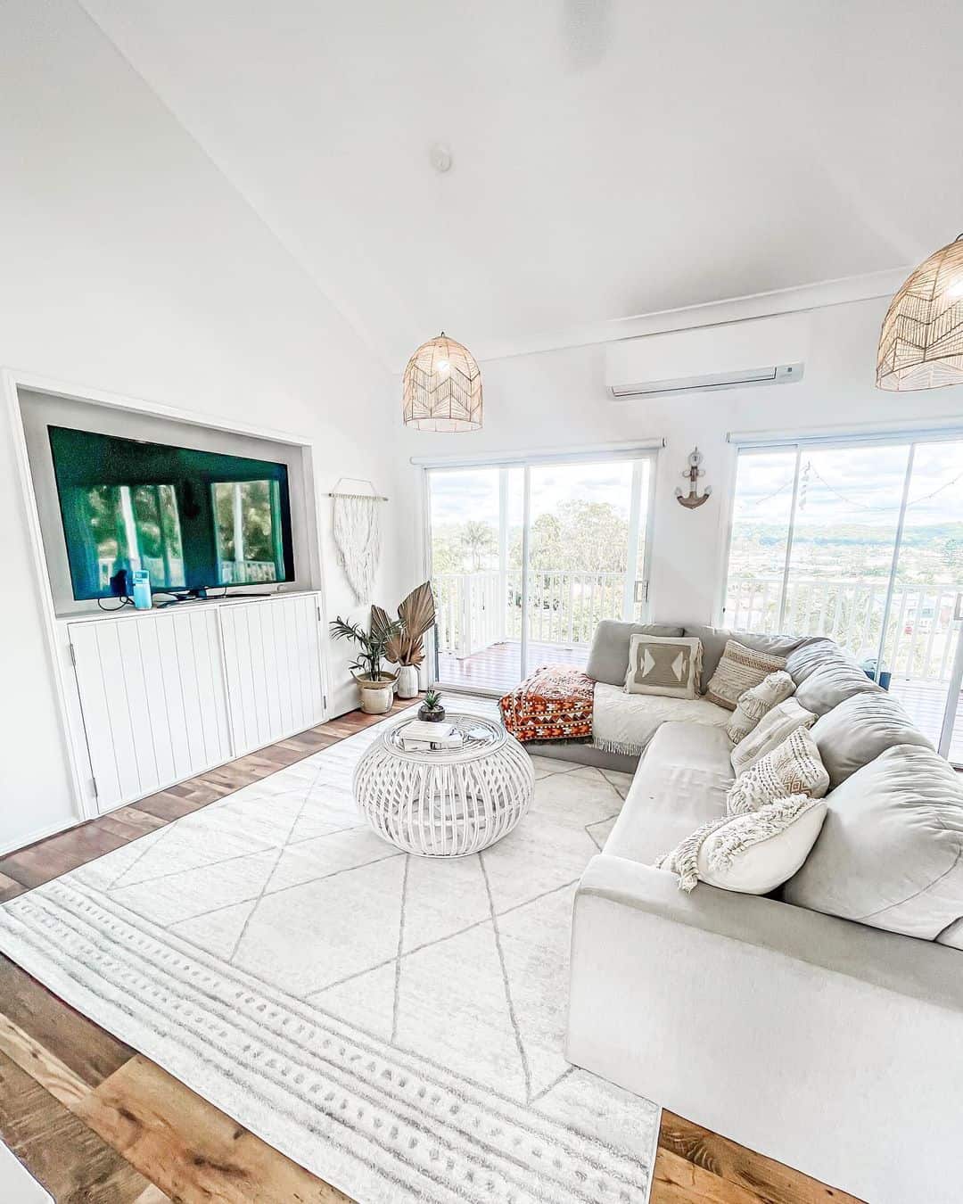 White Coastal Boho-inspired Living Room Ideas - Soul & Lane