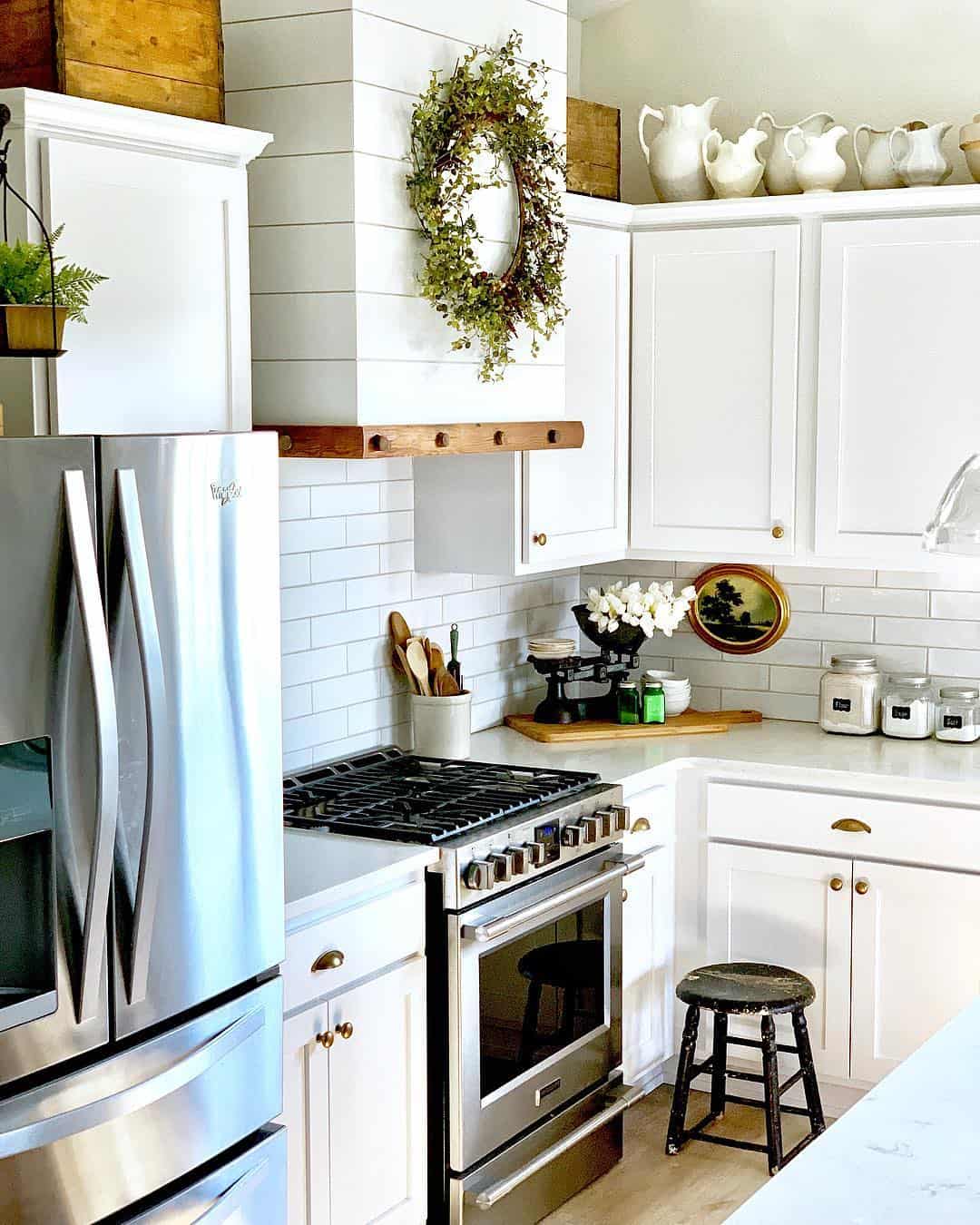 White Kitchen With Counter Decorations - Soul & Lane