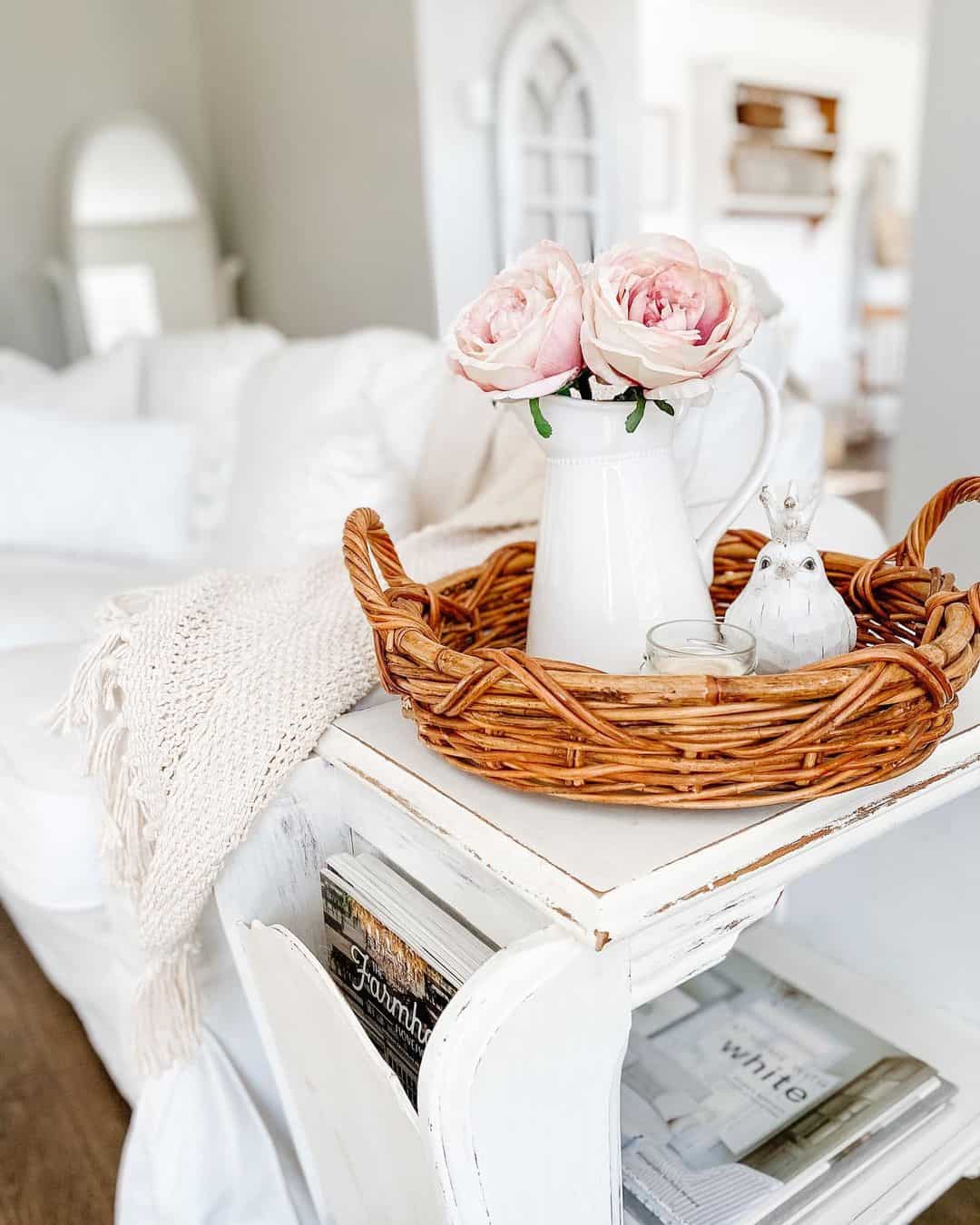White Living Room With Rustic Décor - Soul & Lane